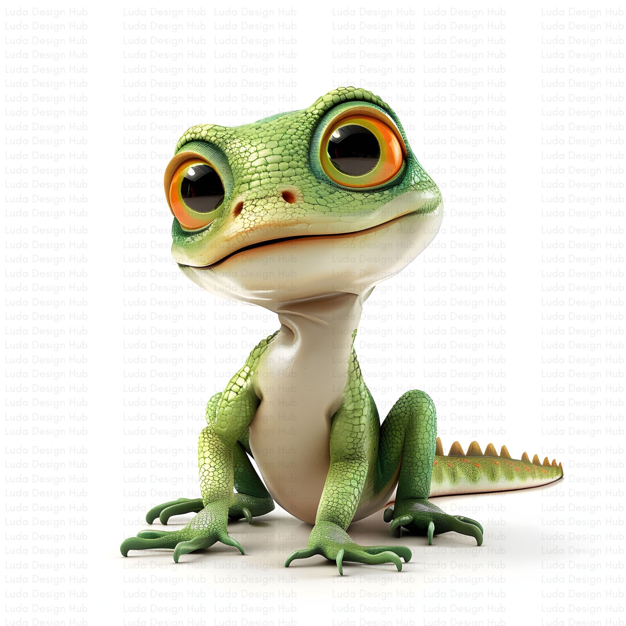 Cute Funny Green Lizard Clipart for Commercial Use - Lizard Images for ...