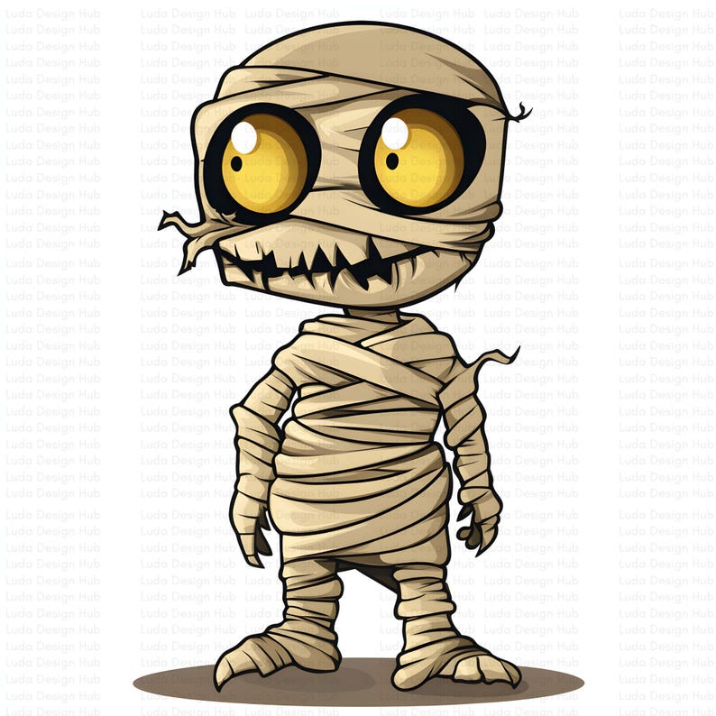 Cute Spooky Mummies Clipart for Commercial Use - Adorable Halloween ...