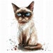 14 Grumpy Siamese Cat Clipart, Cat Clipart, Digital Download, Instant ...