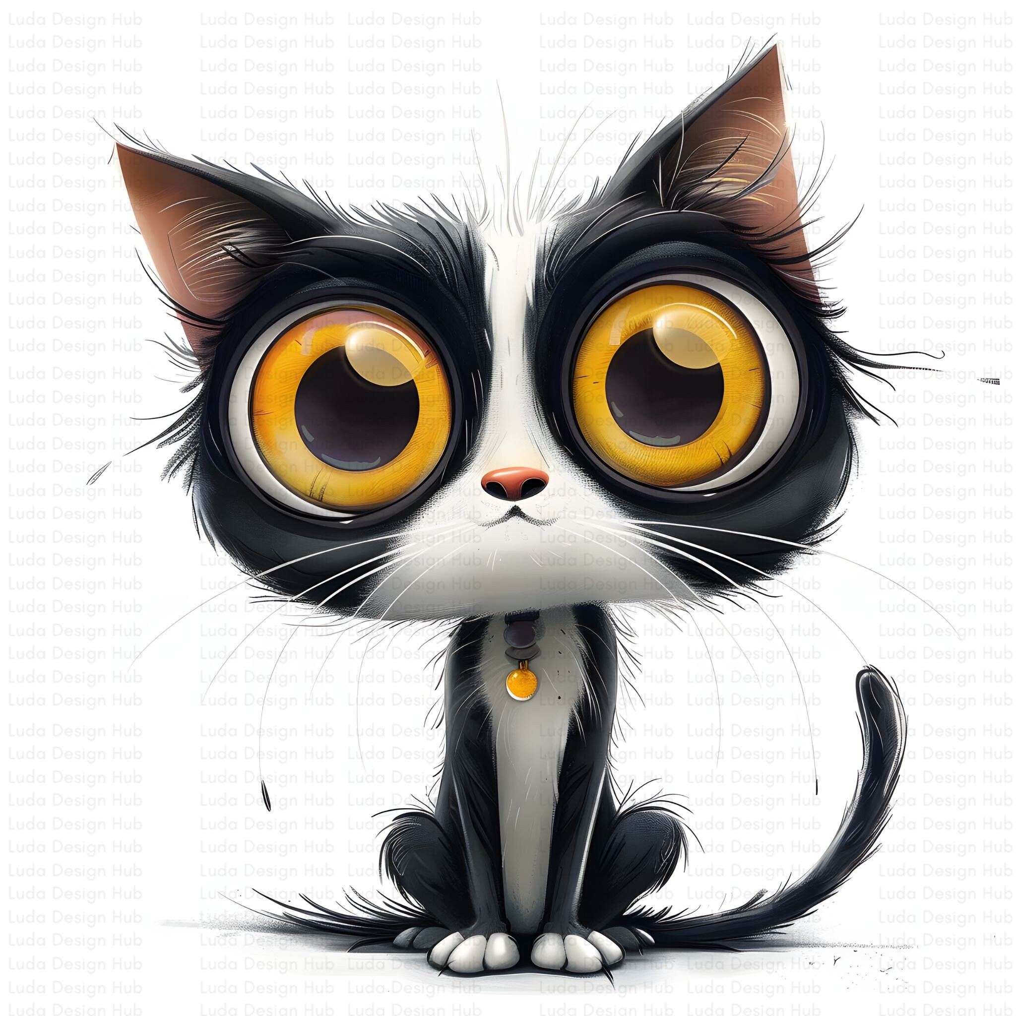 Quirky Cute Cat Clipart for Commercial Use - Perfect for Kids’ Projects ...