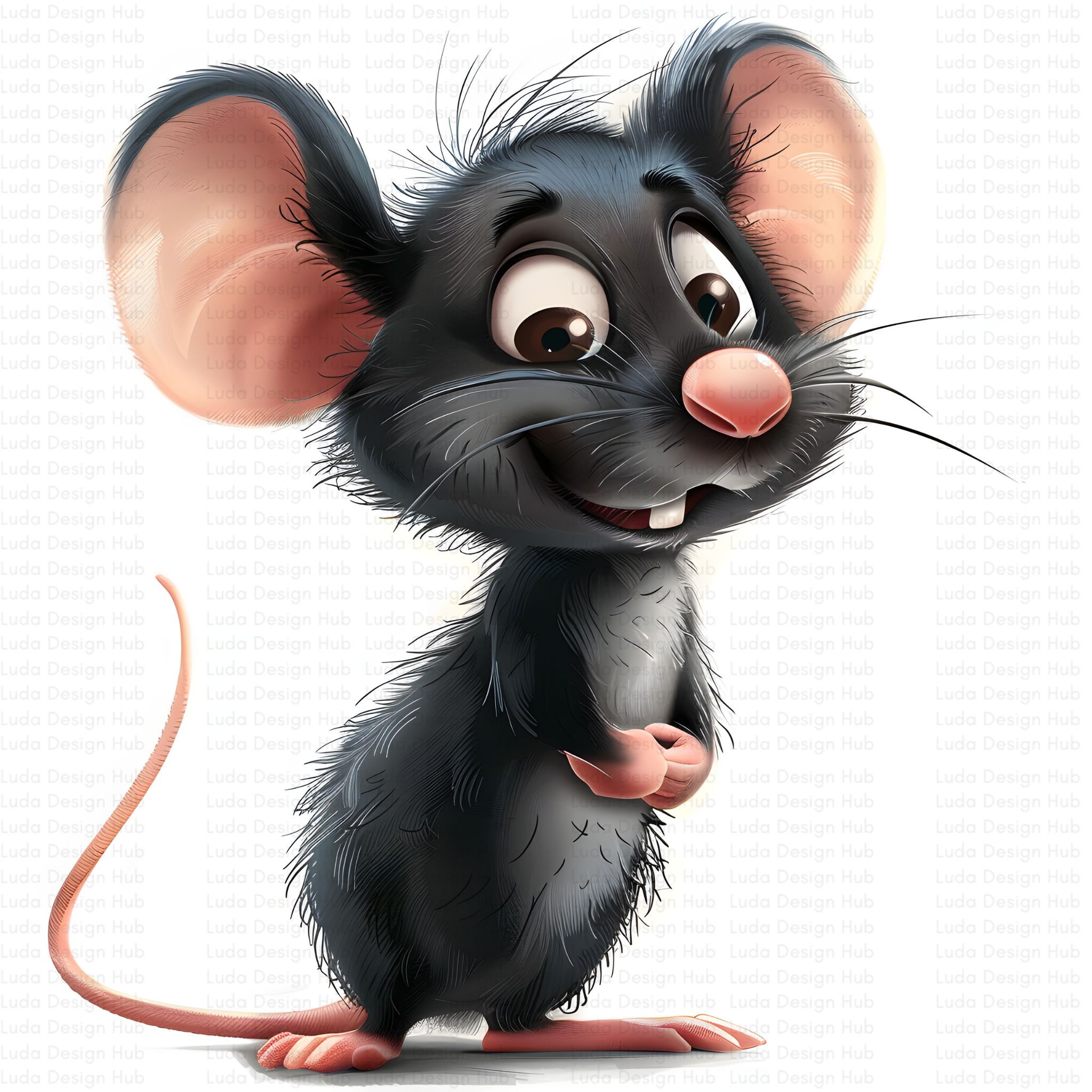 Cute Quirky Funny Mouse Clipart for Commercial Use - Adorable Mouse ...