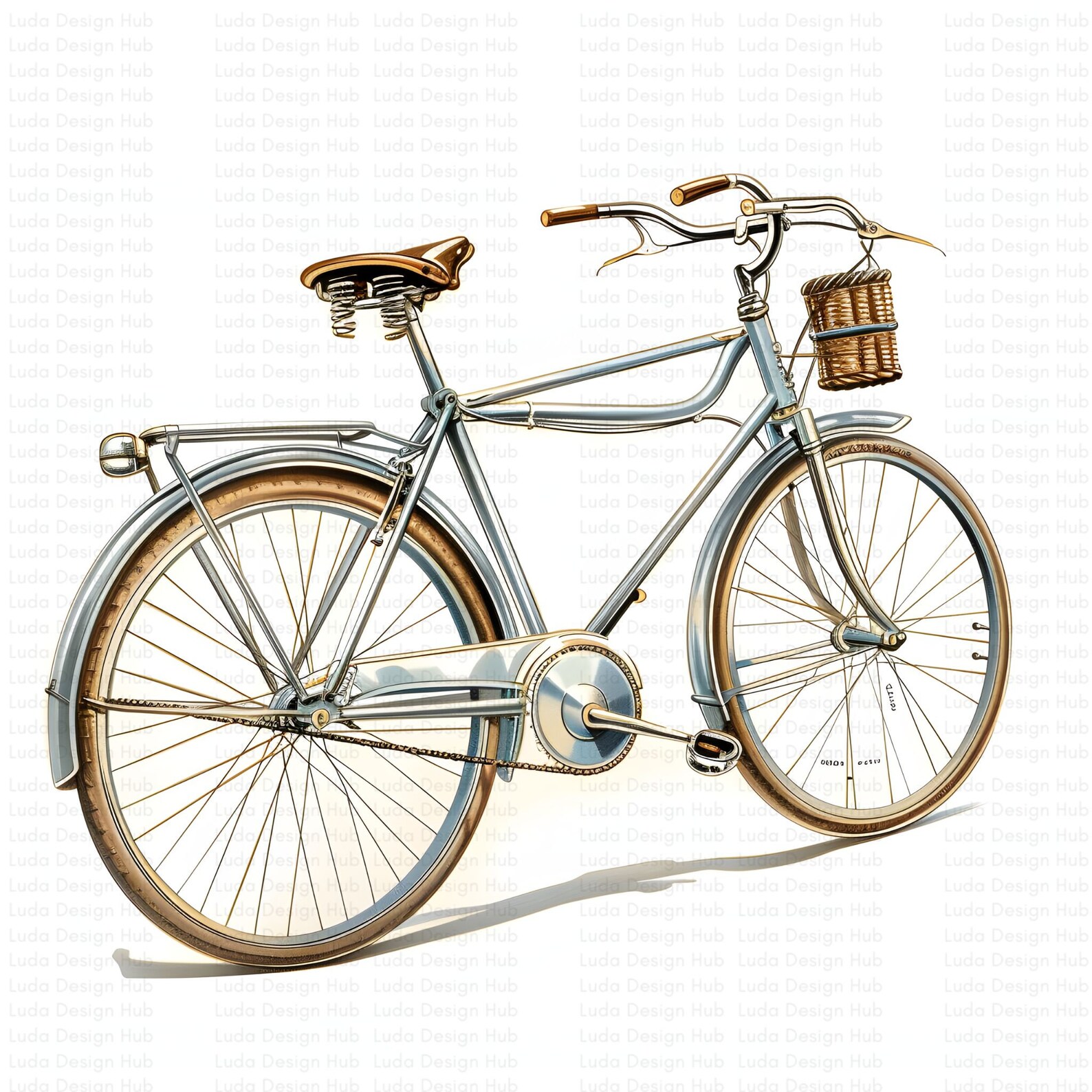 Vintage Bicycle Clipart for Commercial Use, Charming Retro Bicycle ...