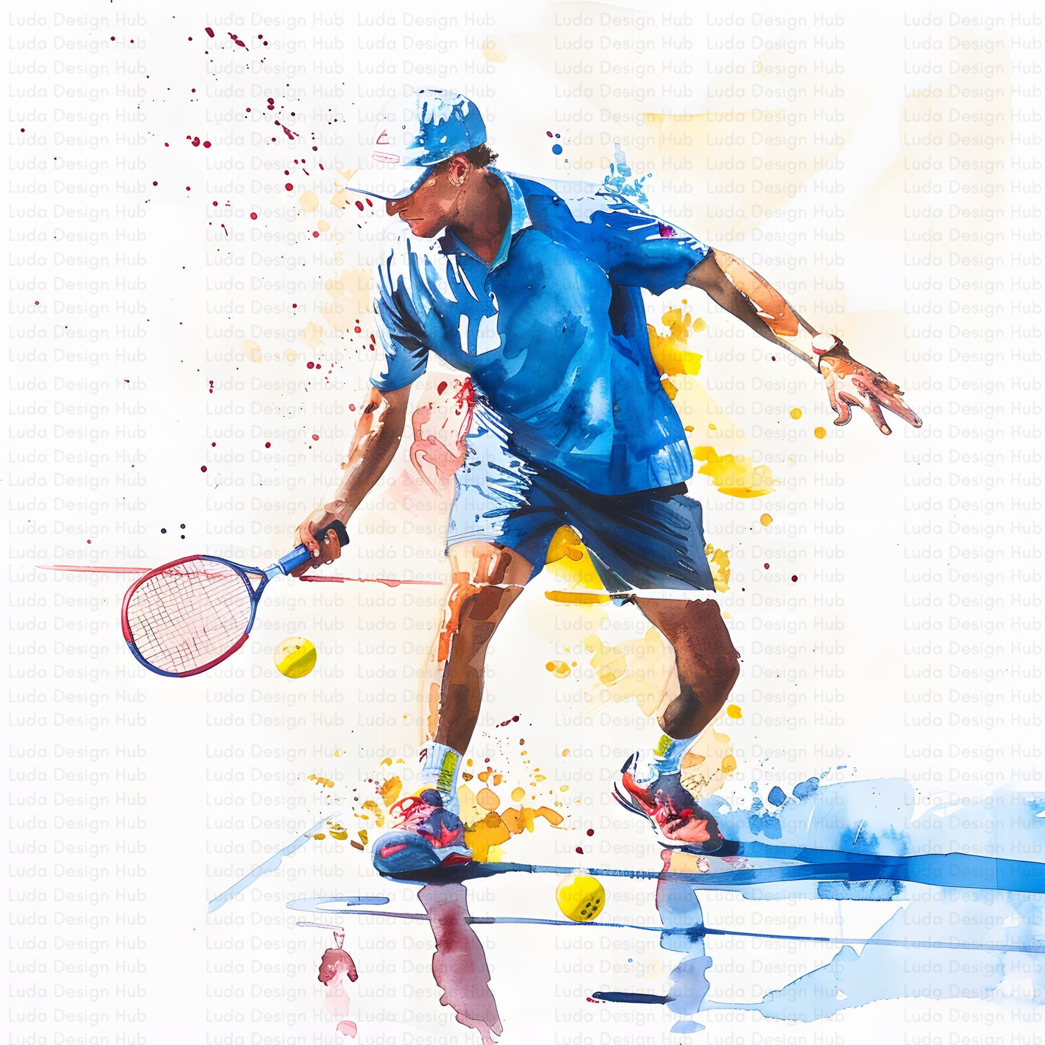 Vibrant Pickleball Clipart Collection: High-resolution, 14x14 Inches ...