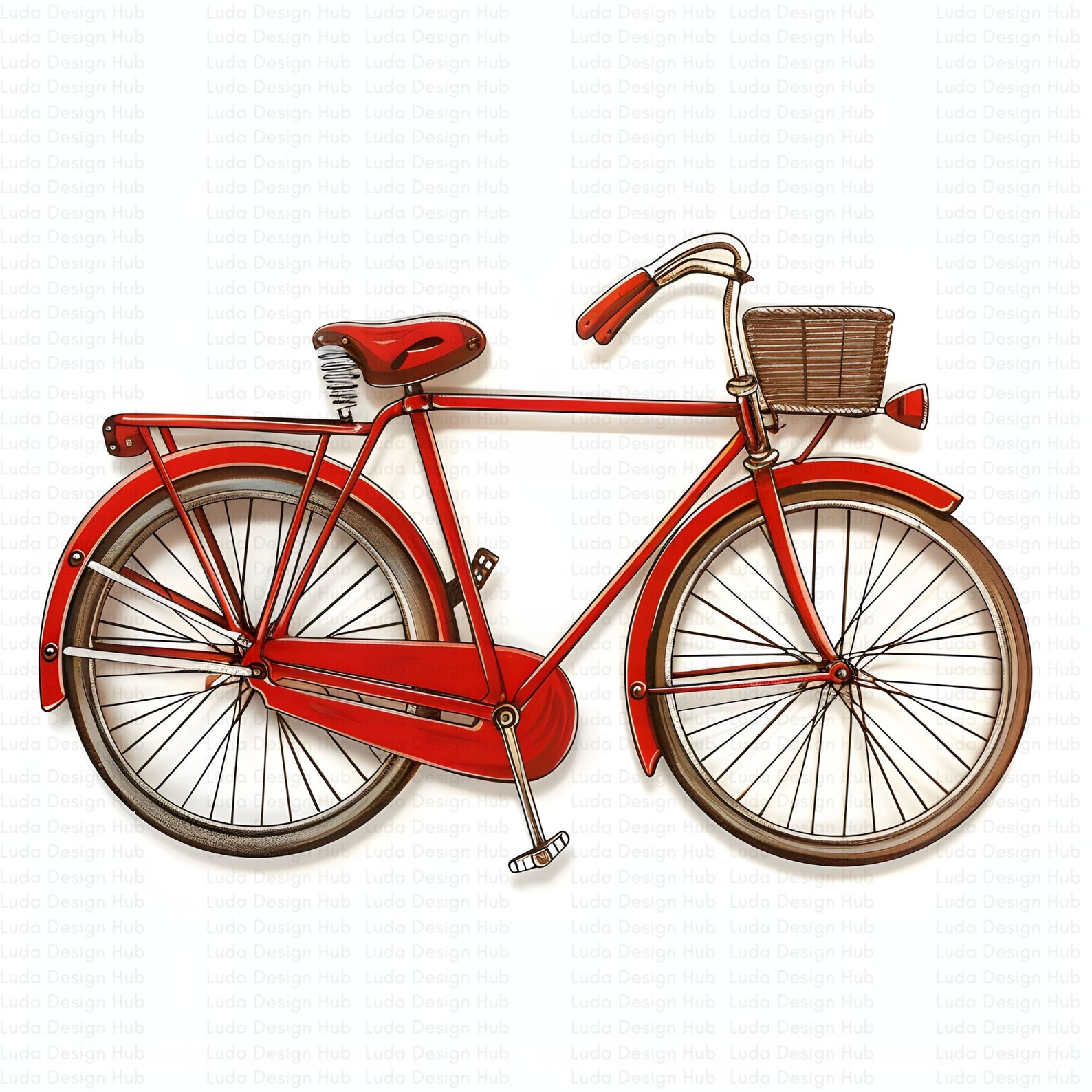 Vintage Bicycle Clipart for Commercial Use, Charming Retro Bicycle ...