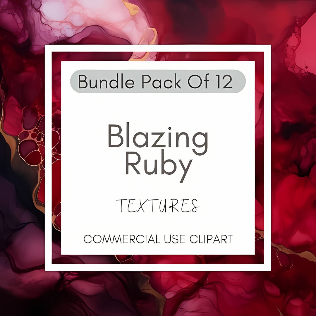 Alcohol Ink Blazing Ruby Texture Clipart Bundle (digital Download) - Etsy