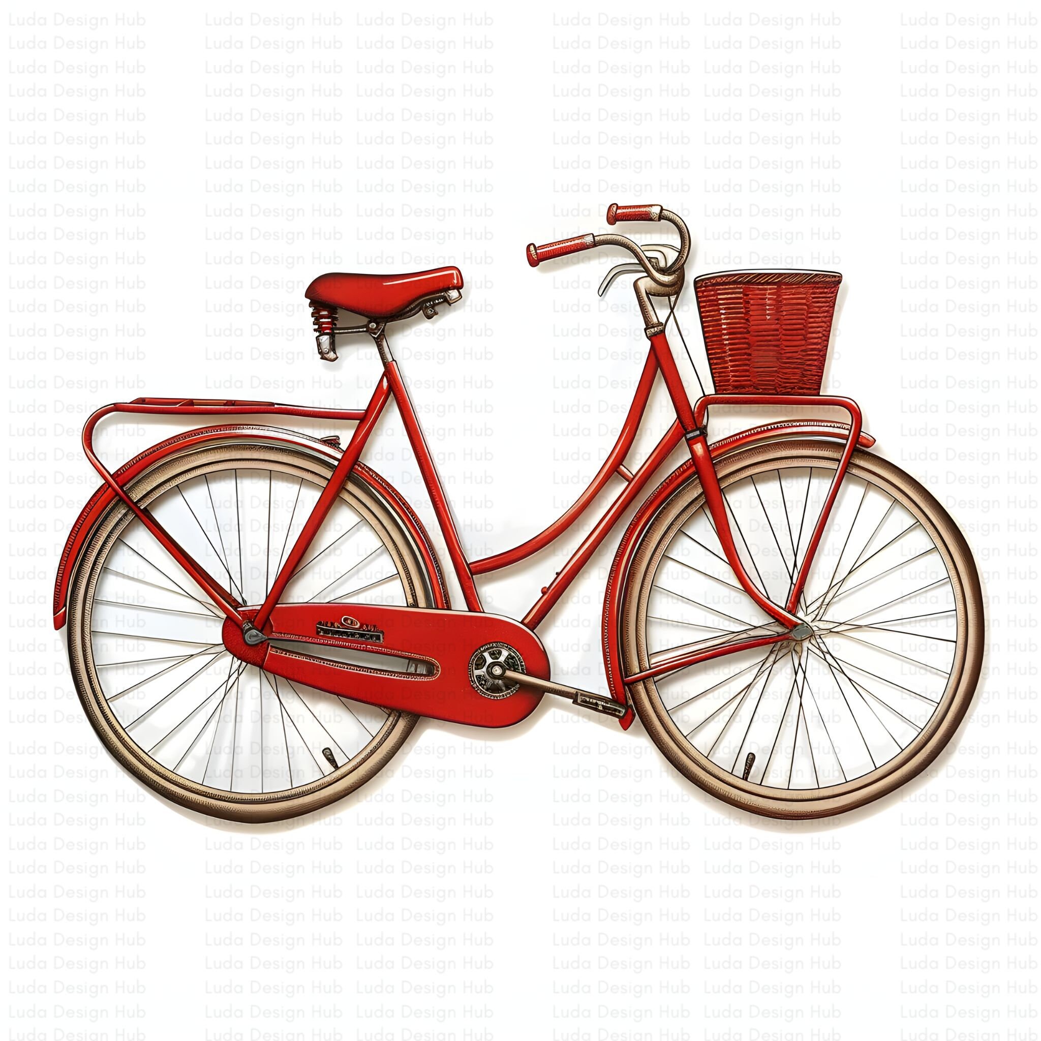 Vintage Bicycle Clipart for Commercial Use, Charming Retro Bicycle ...