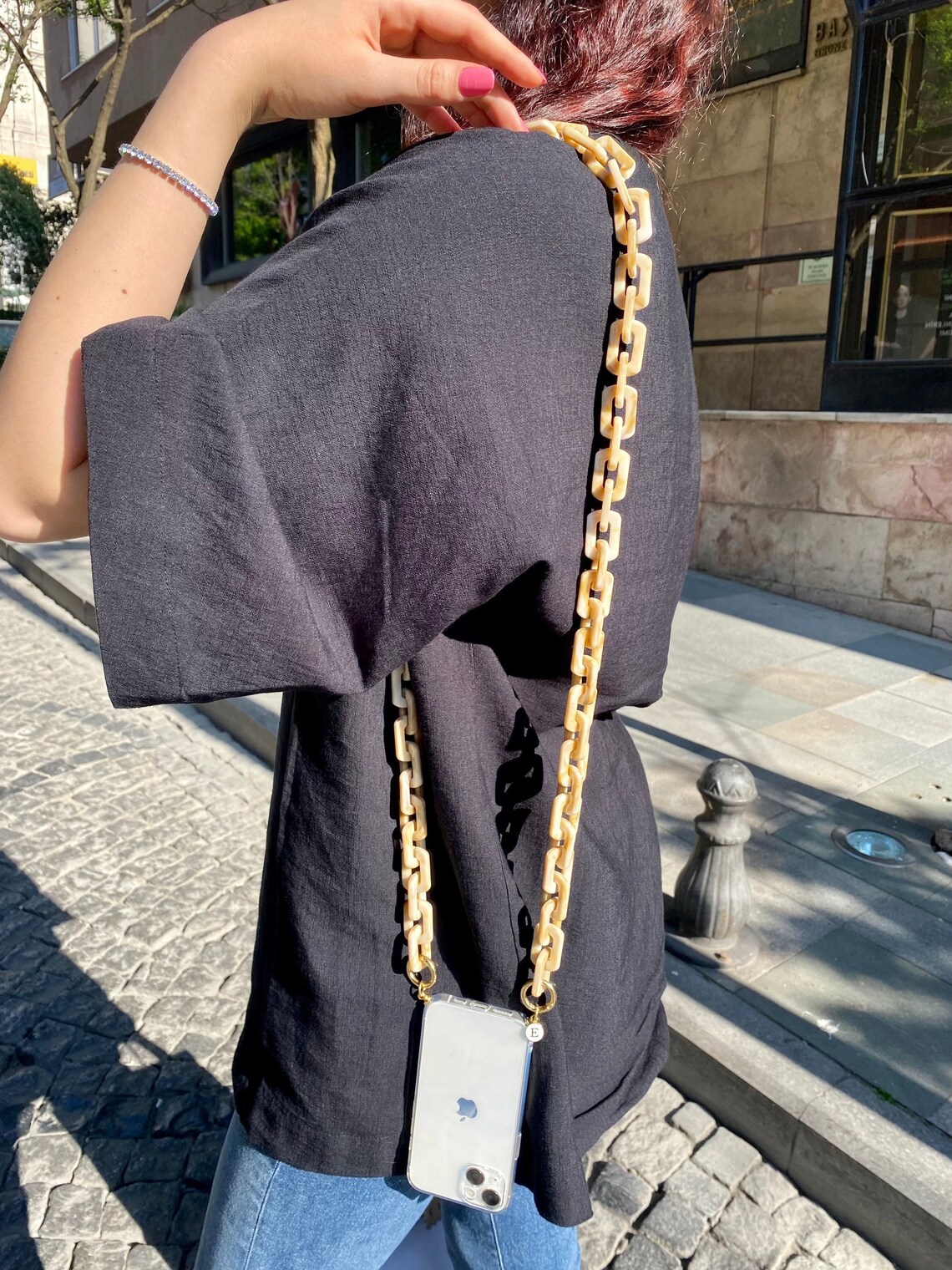 Phone Strap With Transparent Caseluxury Phone Charm Iphone - Etsy