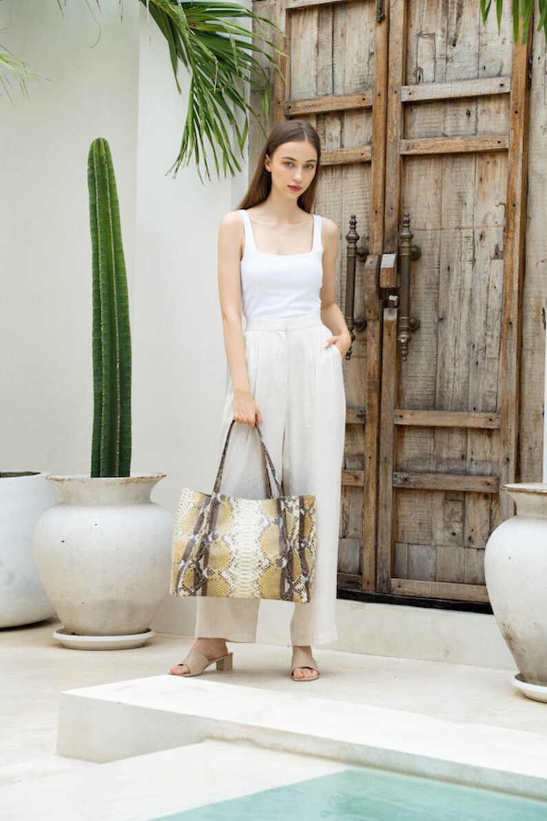 Python Tote Bag in Gold - Etsy