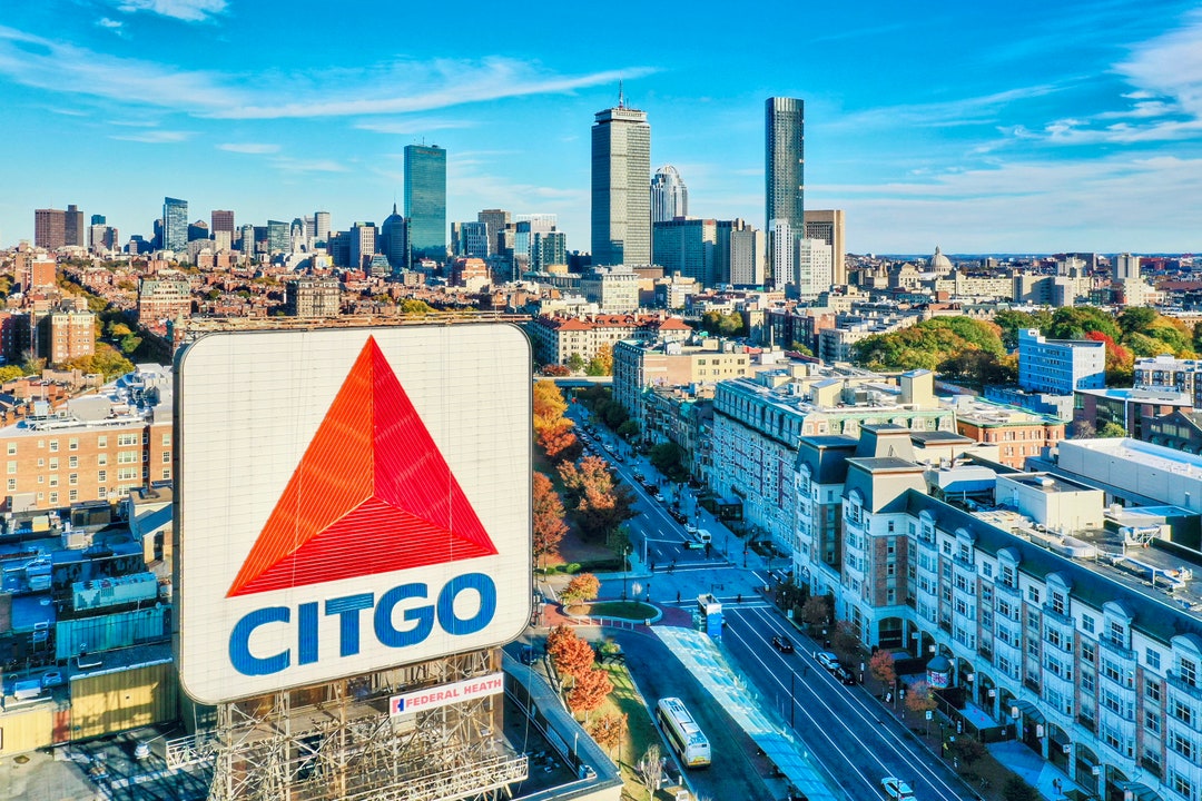 CITGO Sign Boston in Kenmore Square - Fenway Park - Red Sox - Etsy