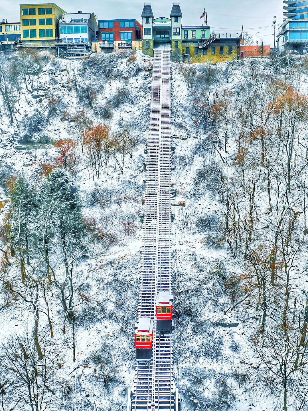 Twin Duquesne Incline Cable Cars After the Snowfall - Etsy