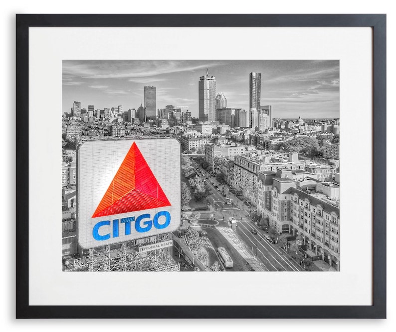 CITGO Sign Boston in Kenmore Square - Fenway Park - Red Sox - Etsy