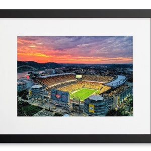 Pittsburgh Steelers Football - Heinz Field at Sunset - Etsy