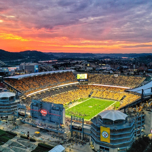 Pittsburgh Steelers Football Heinz Field at Sunset - Etsy