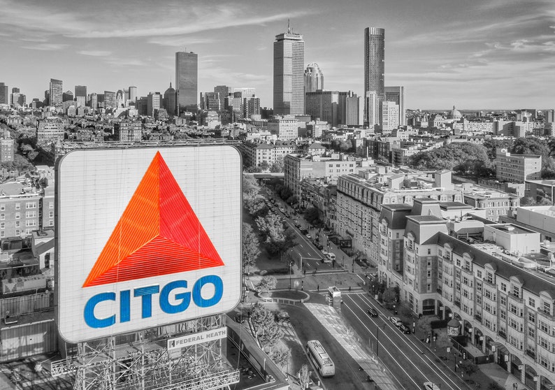CITGO Sign Boston in Kenmore Square - Fenway Park - Red Sox - Etsy