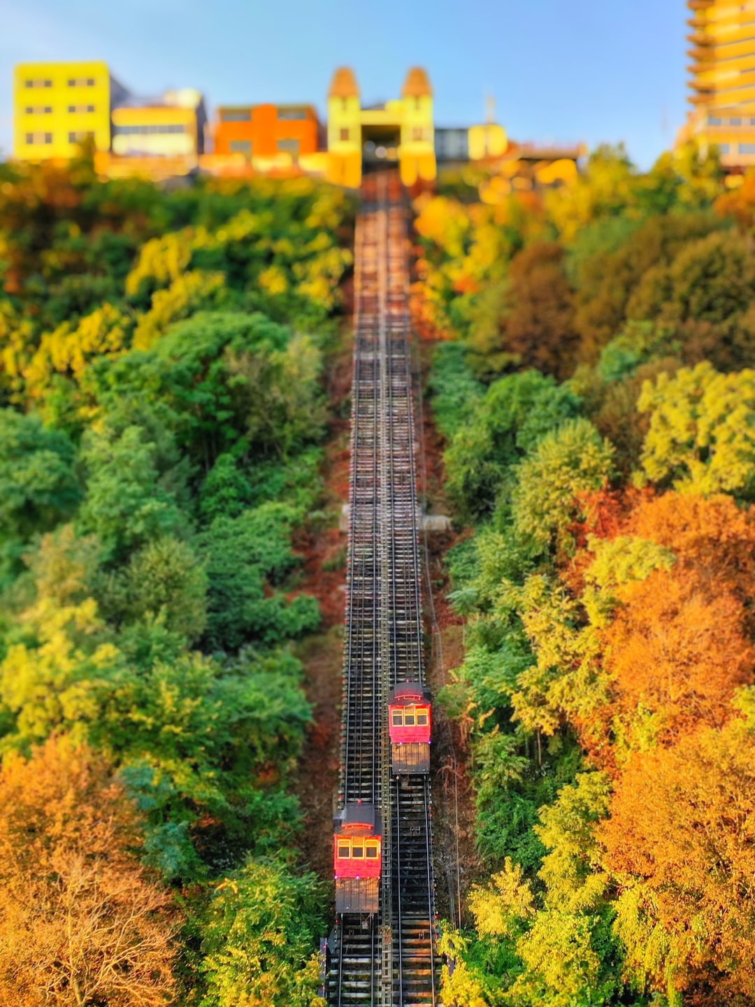 The Duquesne Incline Cable Cars in Late September - Pittsburgh, PA - Etsy
