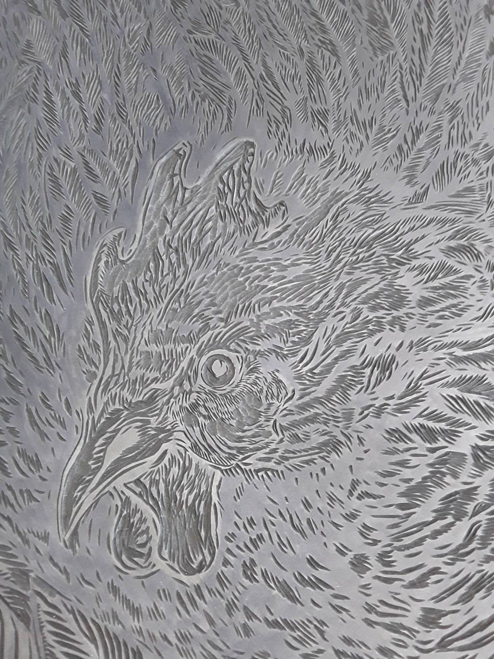 Chicken/hen linocut print 'Mavis' | Etsy