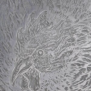 Chicken/hen Linocut Print 'mavis' - Etsy
