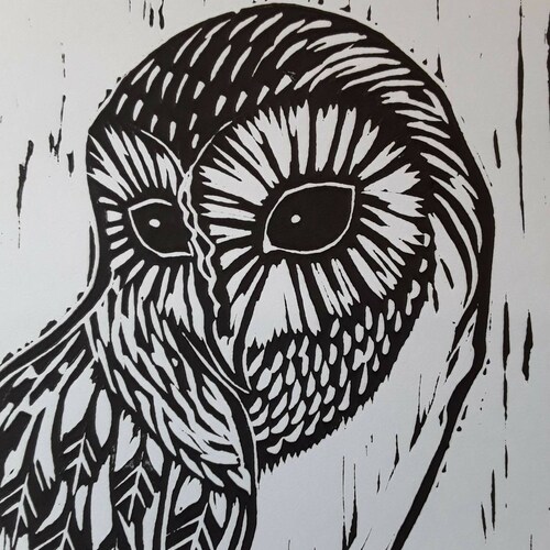 Starling Linocut Print Original Linoprint Bird Art British - Etsy