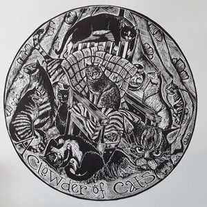 Clowder of Cats Linocut Print - Etsy UK