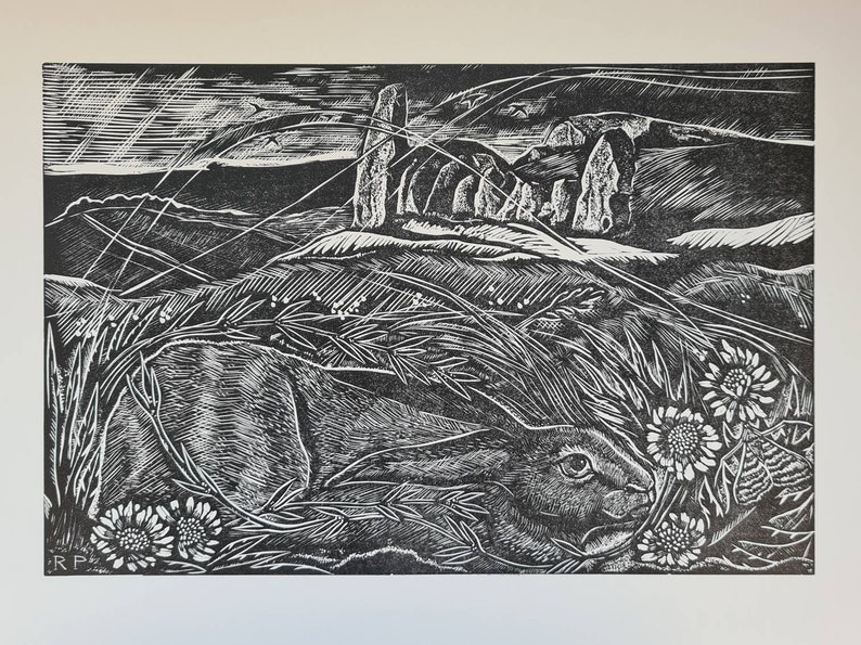 The Resting Place Original Linocut Print - Etsy
