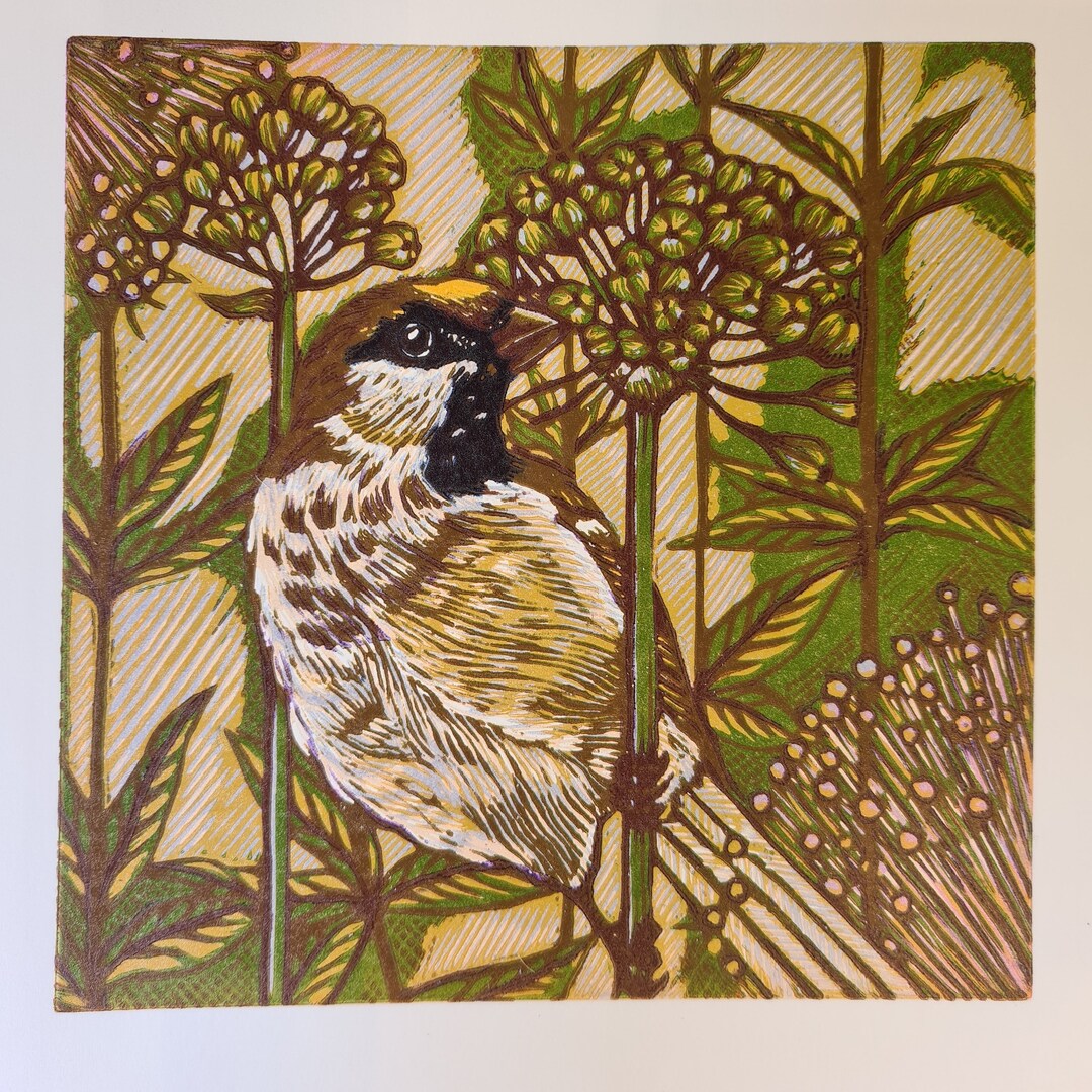 Seed Gathering Limited Edition Reduction Linocut Print - Etsy