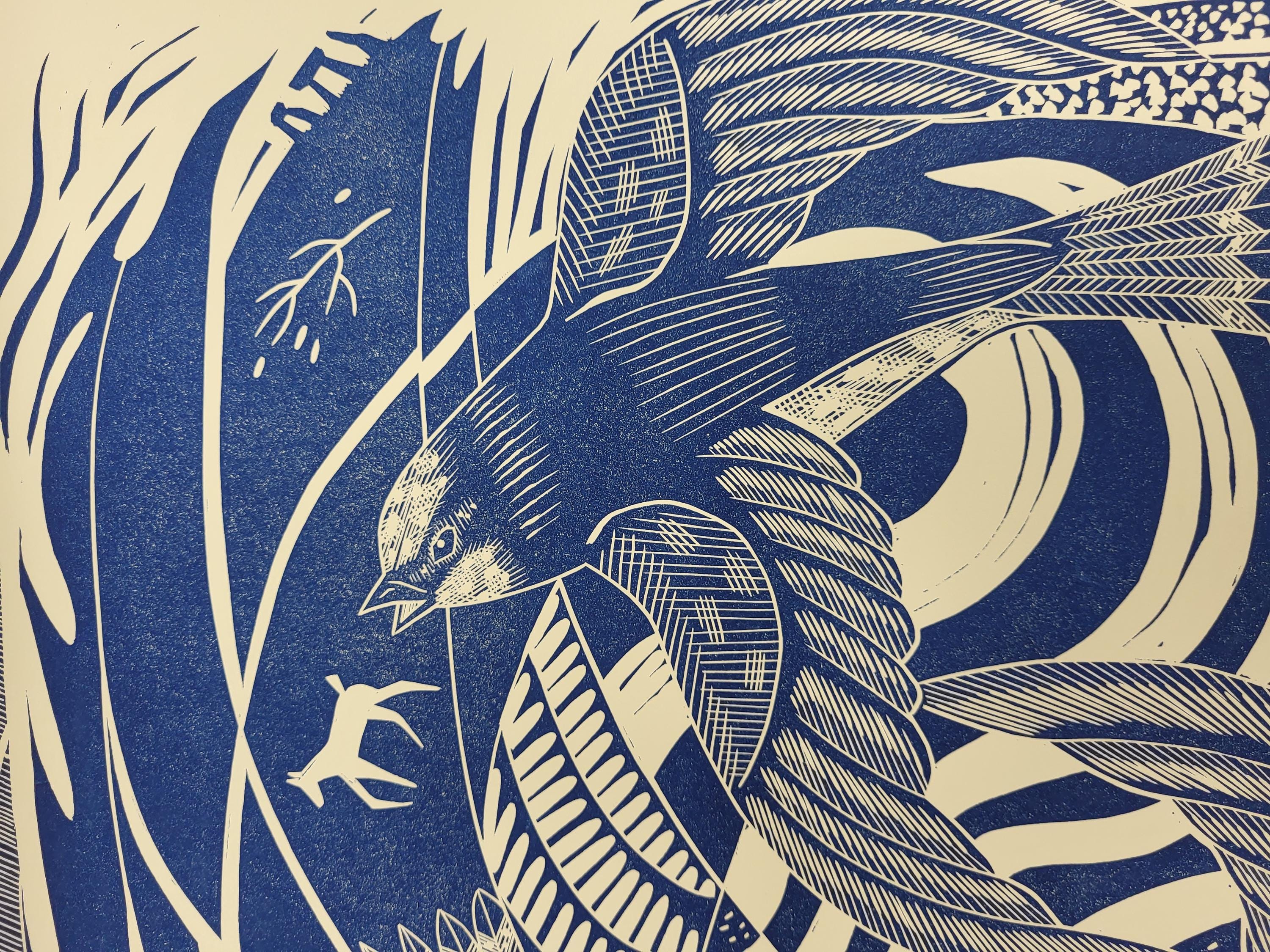 Sky Dancing Original Hand Pulled Linocut Print - Etsy