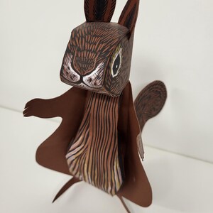 Red Squirrel 3D Hand Printed Linocut Self Assembly Model - Etsy