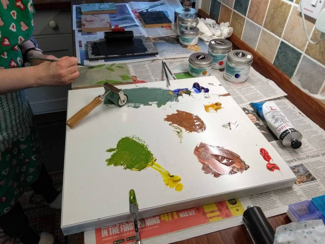 Fox in a Teasel Field Linocut Print - Etsy