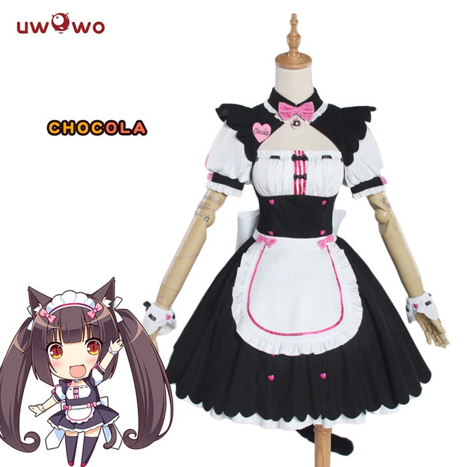 Chocola NEKOPARA Cosplay Chocola Vanilla Maid Dress Costume | Etsy