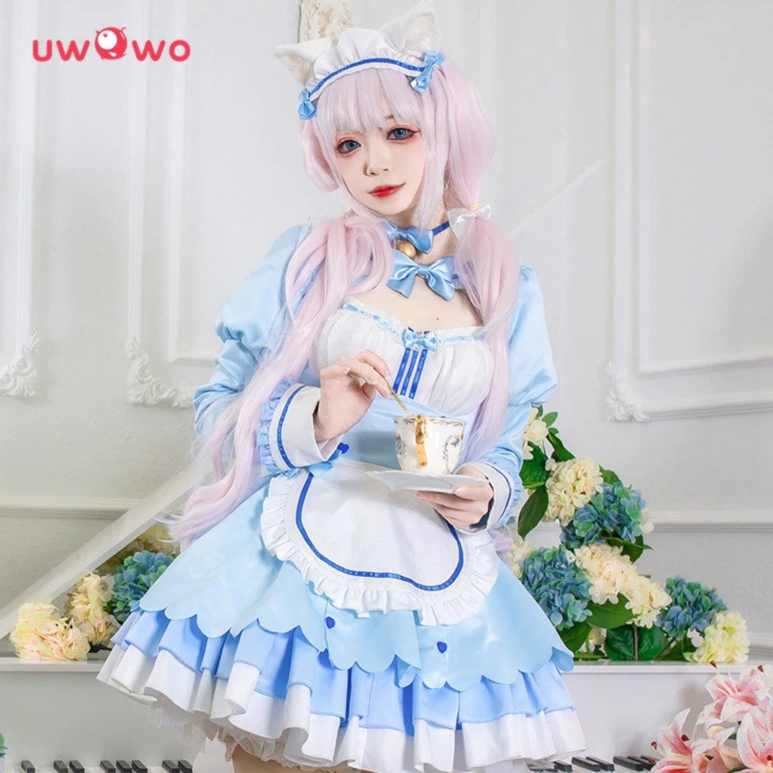 Game Nekopara Vol 4 Vanilla Maid Dress Cosplay Costume Cute Etsy