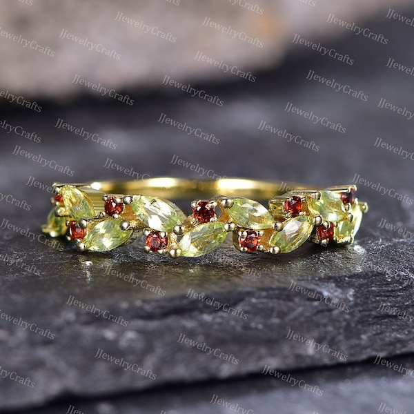 Ruby Peridot Ring - Etsy