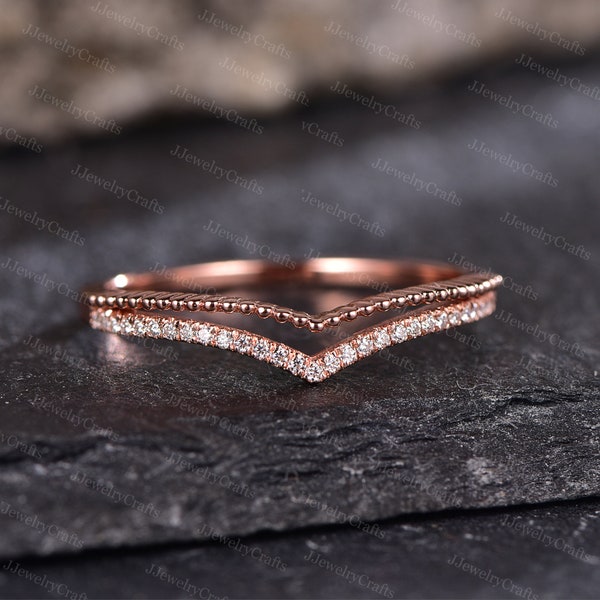 Gold Chevron Wedding Band - Etsy