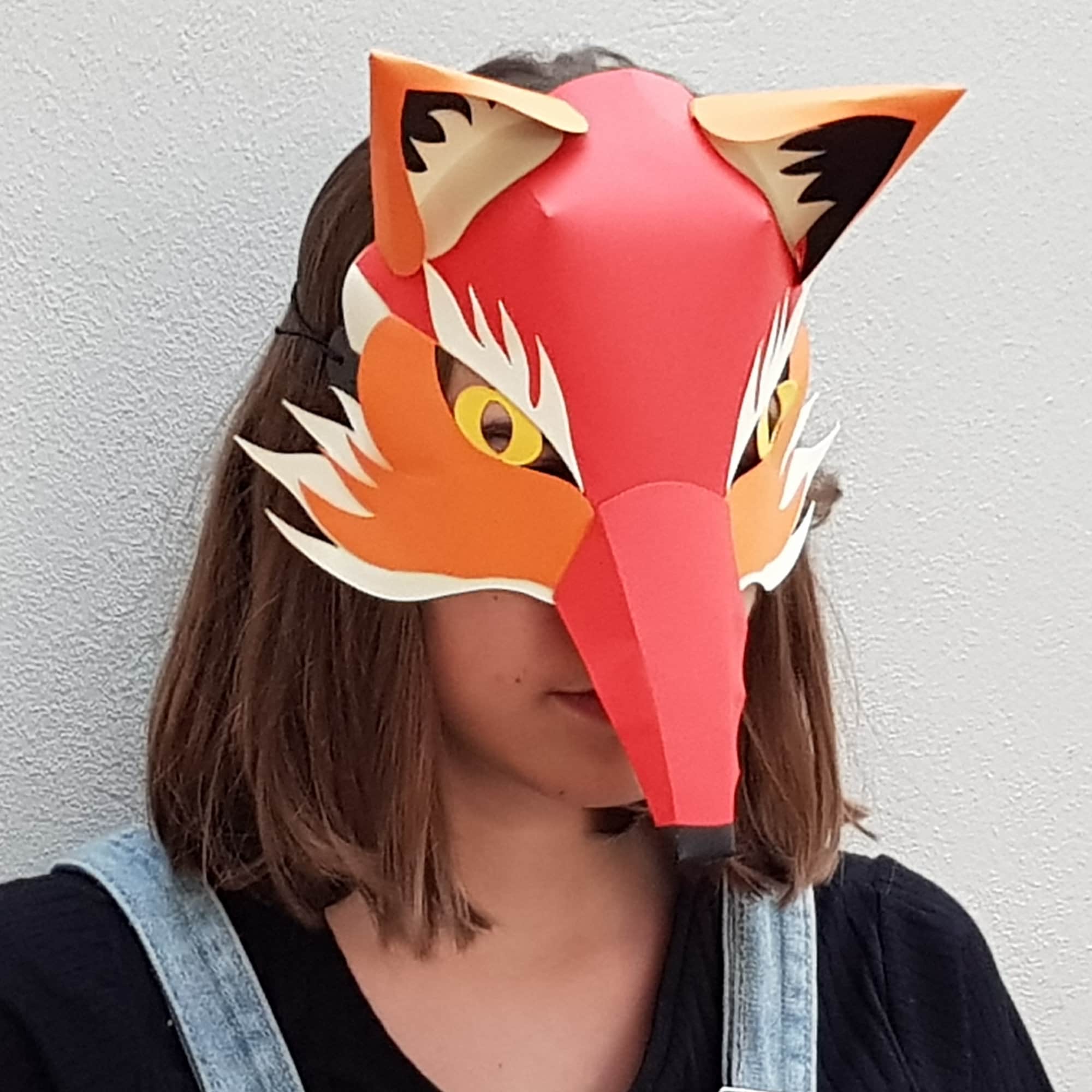 Make Your Own Fox Mask - Unique 3D Design - All Parts Included - Easy ...