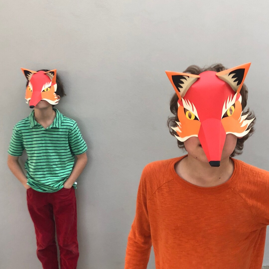 Make Your Own Fox Mask - Unique 3D Design - All Parts Included - Easy ...