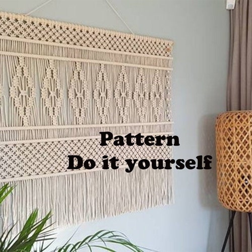 Large Macrame Pattern PDF With Photos Beginner Macrame Wall - Etsy
