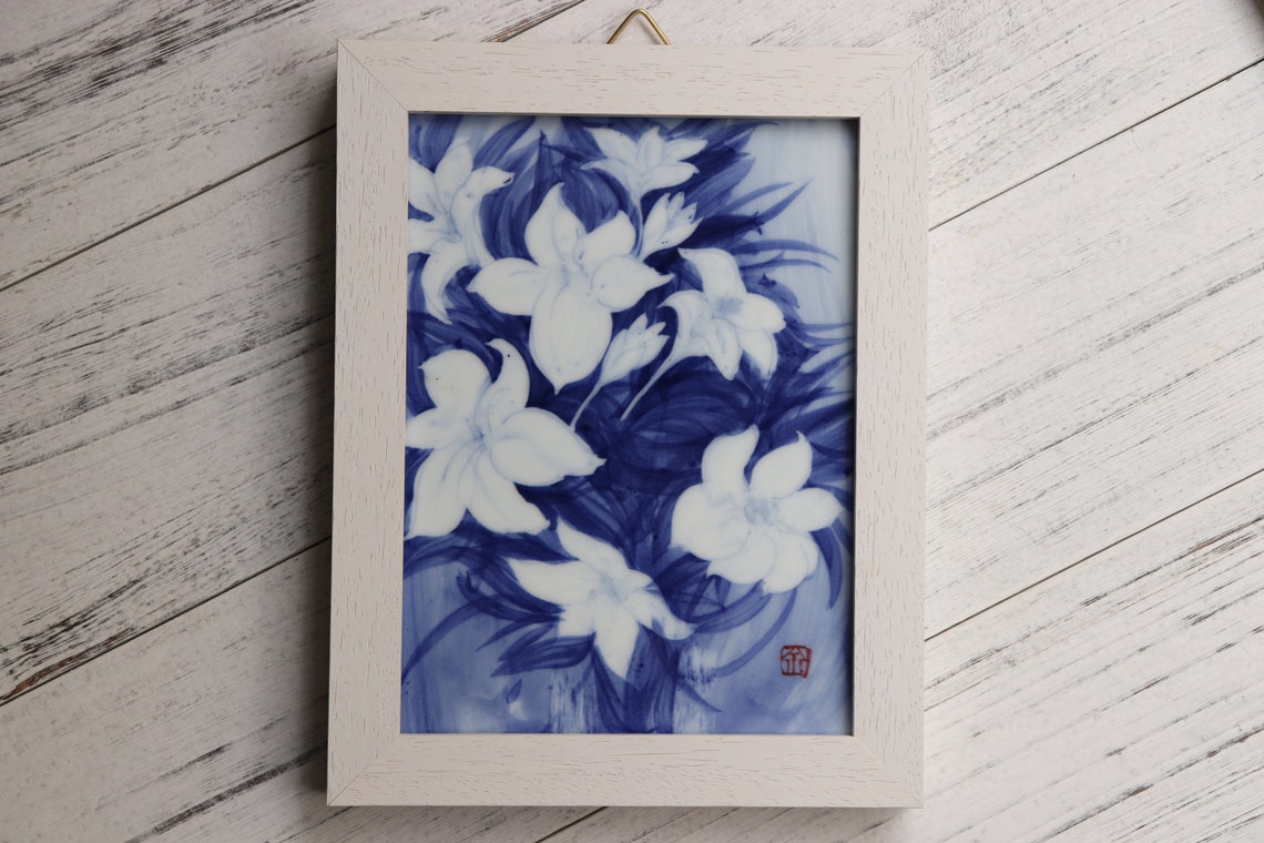 Chinese Blue and White Porcelain Wall Decor Handmade Ceramic | Etsy