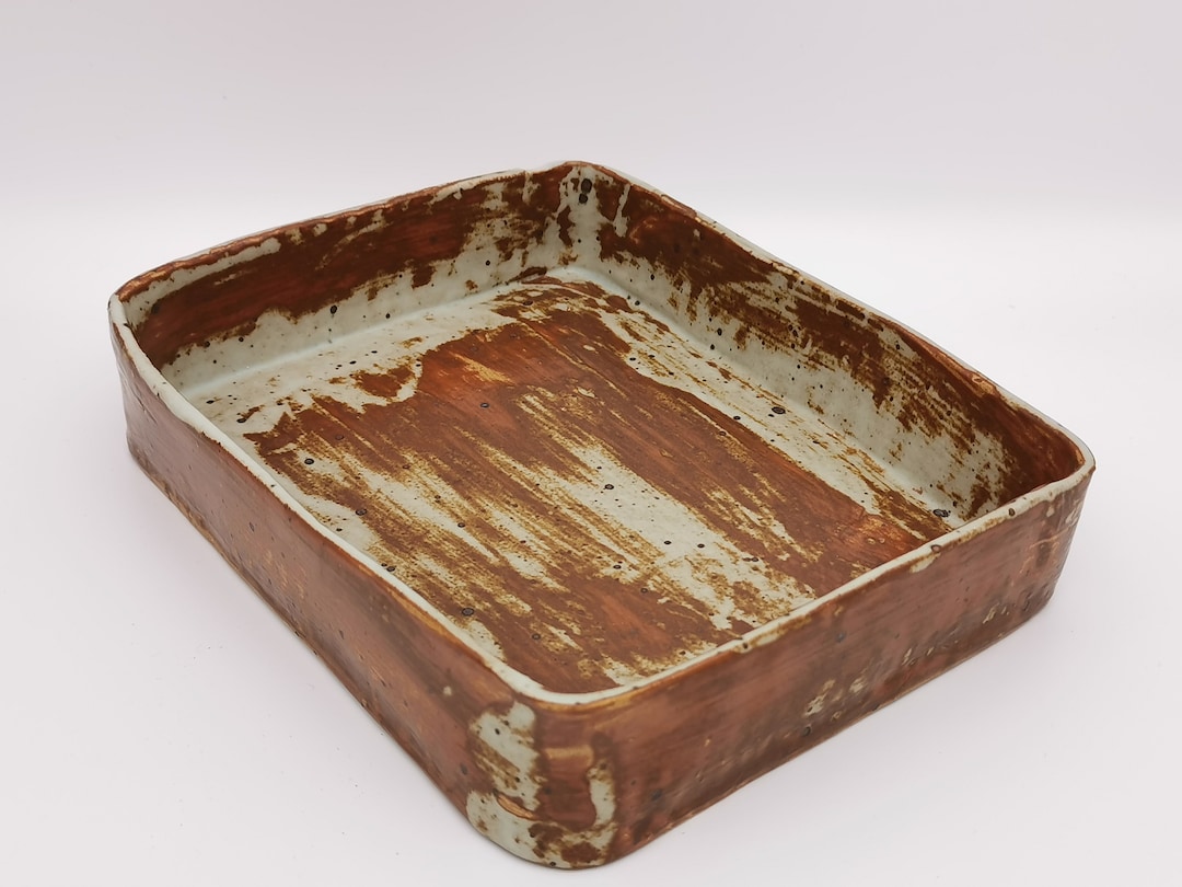 Hand Pinched Irregular Country Style Square Plate，serving Platter ...