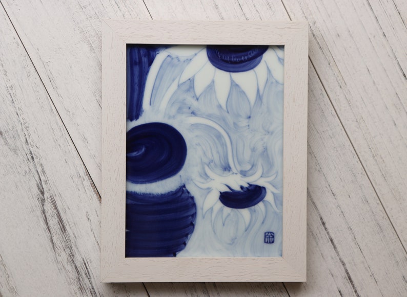 Chinese Blue and White Porcelain Wall Decor Handmade Ceramic - Etsy