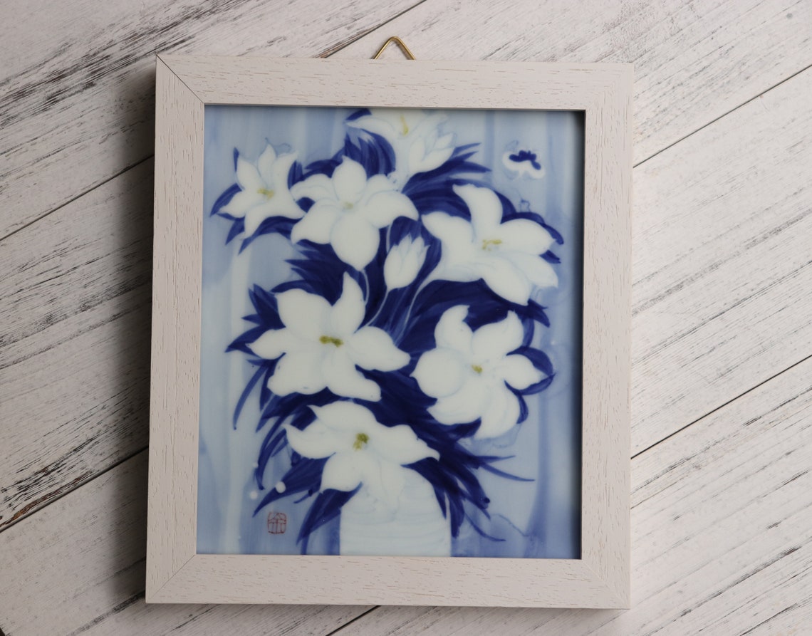 Chinese Blue and White Porcelain Wall Decor Handmade Ceramic - Etsy