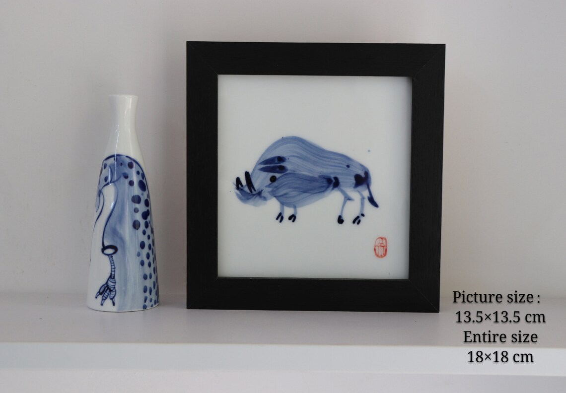 Chinese Blue and White Porcelain Wall Decor Handmade Ceramic | Etsy