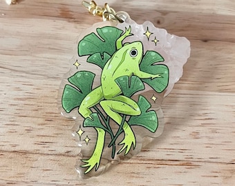 Yellow Slug Keychain, Ginkgo Woodland Critters Art, Epoxy Keychain ...