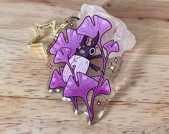 Yellow Slug Keychain, Ginkgo Woodland Critters Art, Epoxy Keychain ...