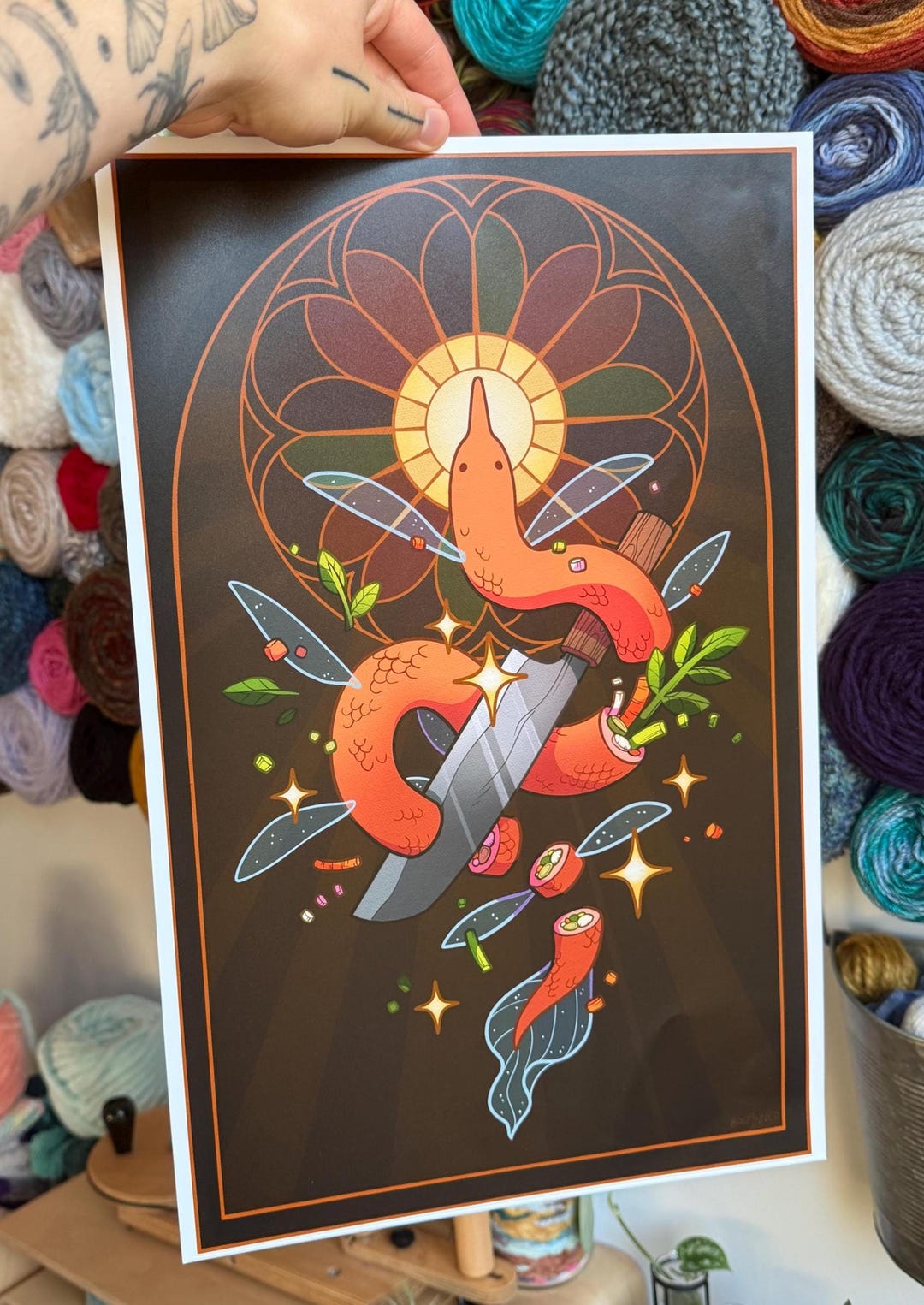 Sky Fish Poster, Fantasy, Art Print, Dungeon Meshi, Delicious in ...