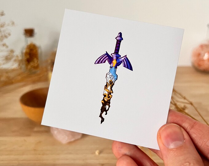 Decayed Master Sword 3 X 3 Print the Legend of Zelda: Tears of the ...