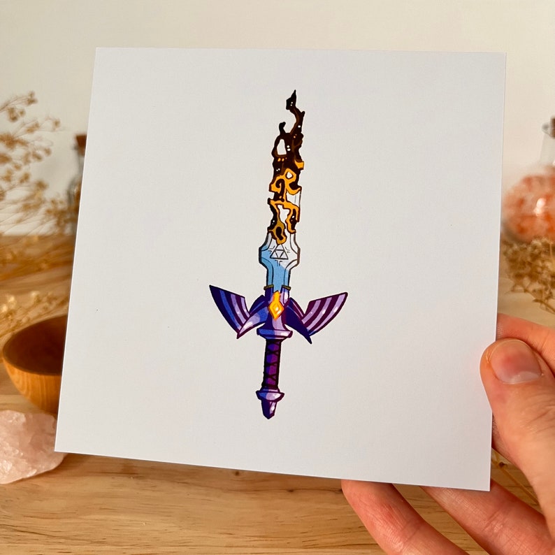 Decayed Master Sword 5 X 5 Print the Legend of Zelda: Tears - Etsy