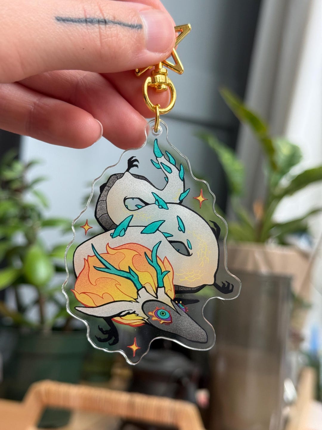 Light Dragon Keychain, Zelda Art, Acrylic Keychain, Charm, Tears of the ...