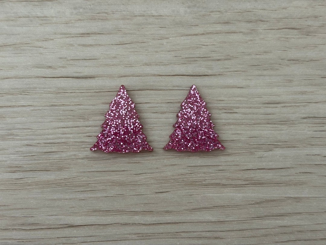 Christmas Tree Studs Pink - Etsy