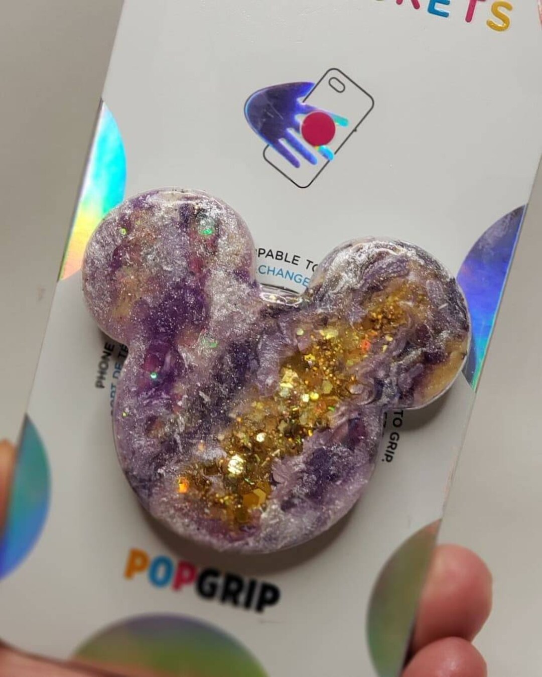 Beautiful Purple/gold Marble Disney Popsocket - Etsy