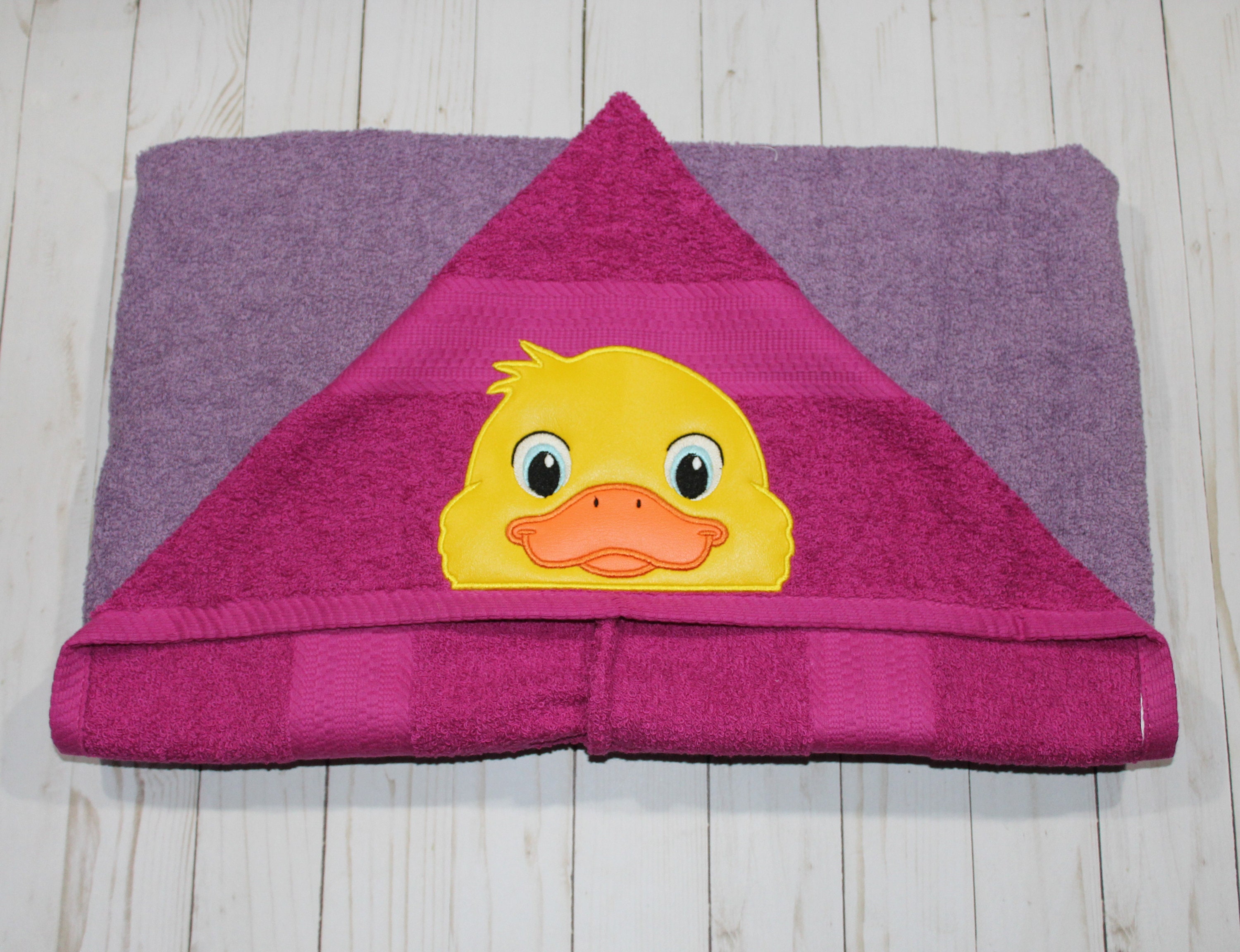 Personalized Yellow Rubber Duck Embroidered Hooded Bath Towel. - Etsy