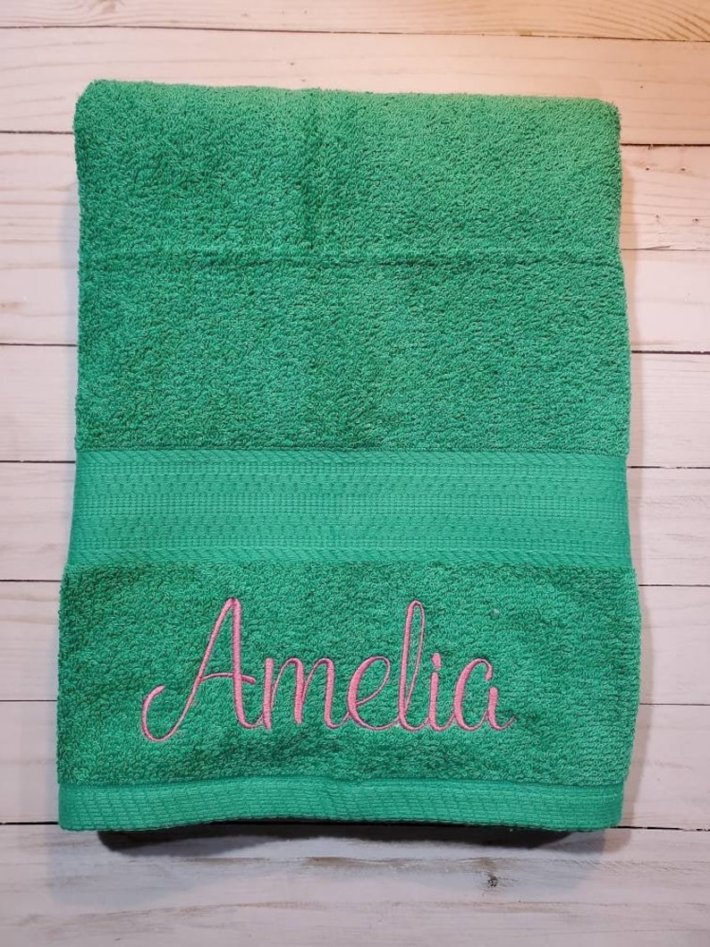 Personalized Embroidered Custom Bath Towel. Customized Embroidered Full ...